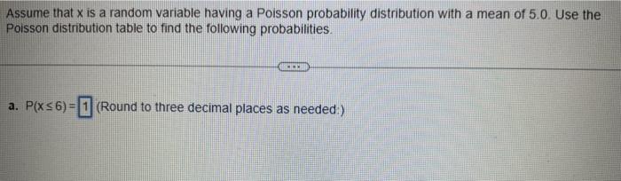Solved Assume that x is a random variable having a Poisson | Chegg.com