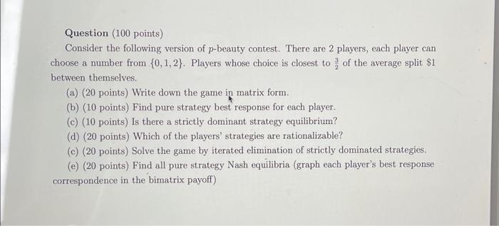 Solved Question (100 points) Consider the following version | Chegg.com Solved Question (100 points) Consider the following version | Chegg.com
