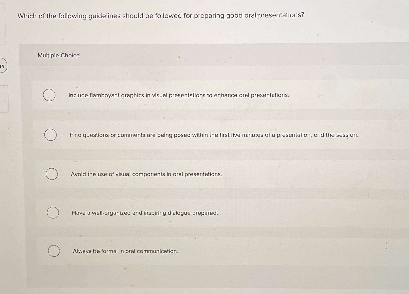 Solved Which of the following guidelines should be followed | Chegg.com