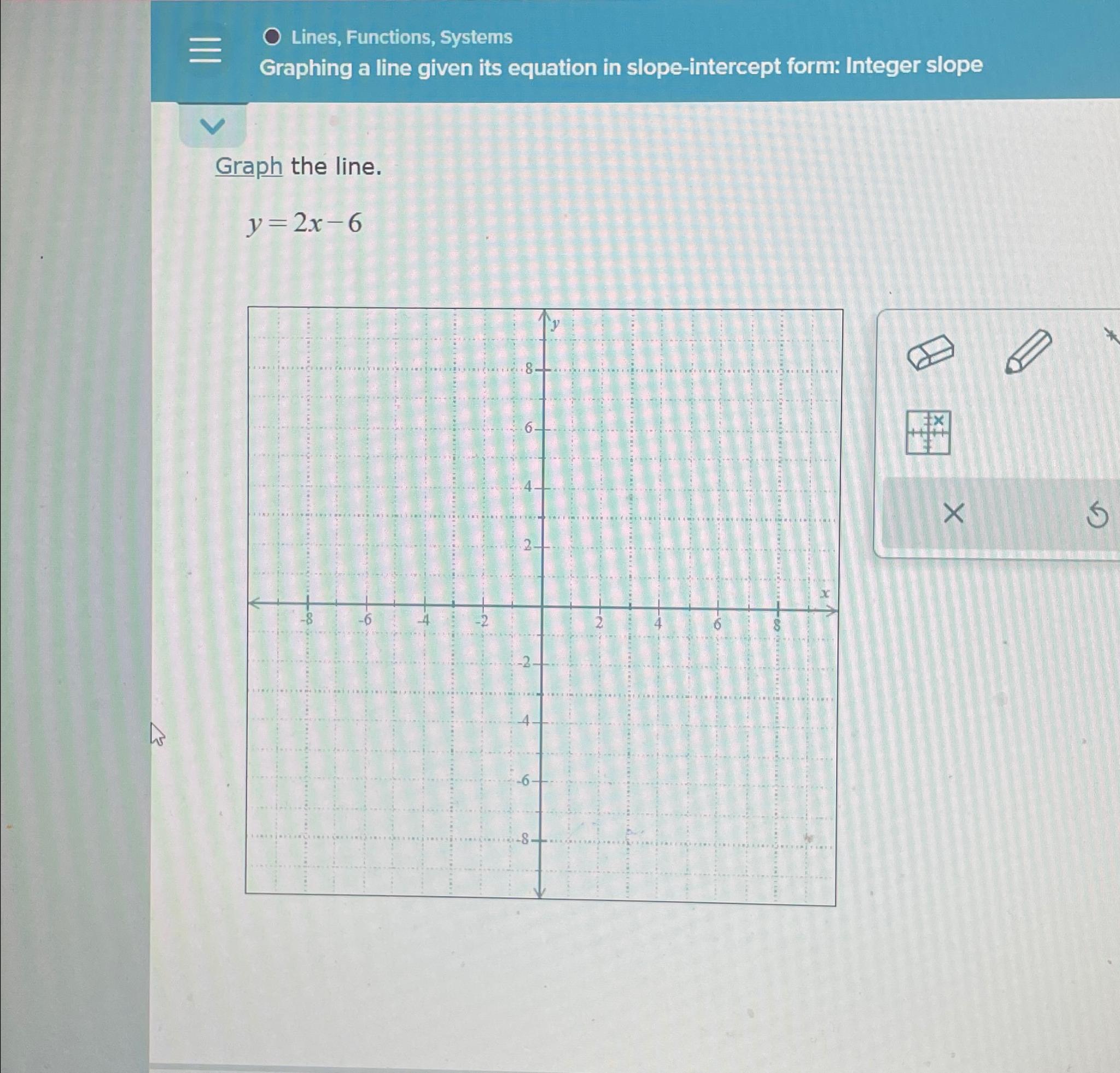 Solved Lines Functions Systemsgraphing A Line Given Its