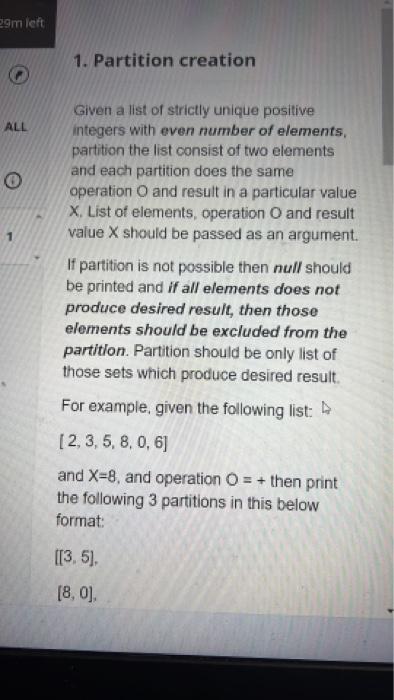 Solved Given a list of strictly unique positive integers | Chegg.com
