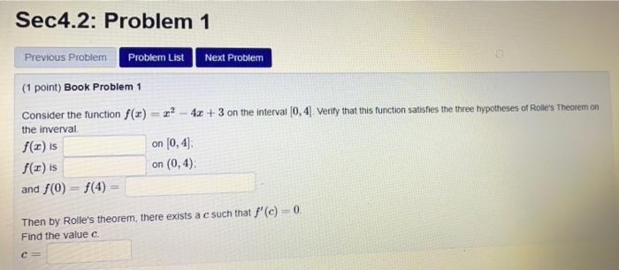 Solved Sec4.2: Problem 1 Previous Problem Problem List Next | Chegg.com