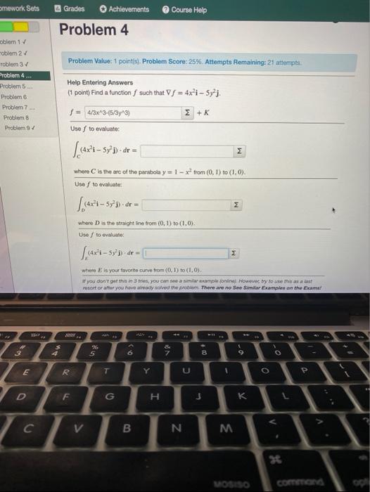 Solved mework Sets Course Help Grades Achievements Problem 4 | Chegg.com Solved mework Sets Course Help Grades Achievements Problem 4 | Chegg.com