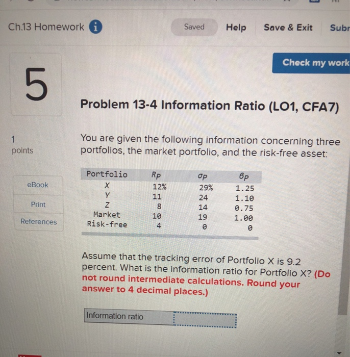 Solved Ch.13 Homework i Saved Help Save & Exit Subr Check my | Chegg.com Solved Ch.13 Homework i Saved Help Save & Exit Subr Check my | Chegg.com