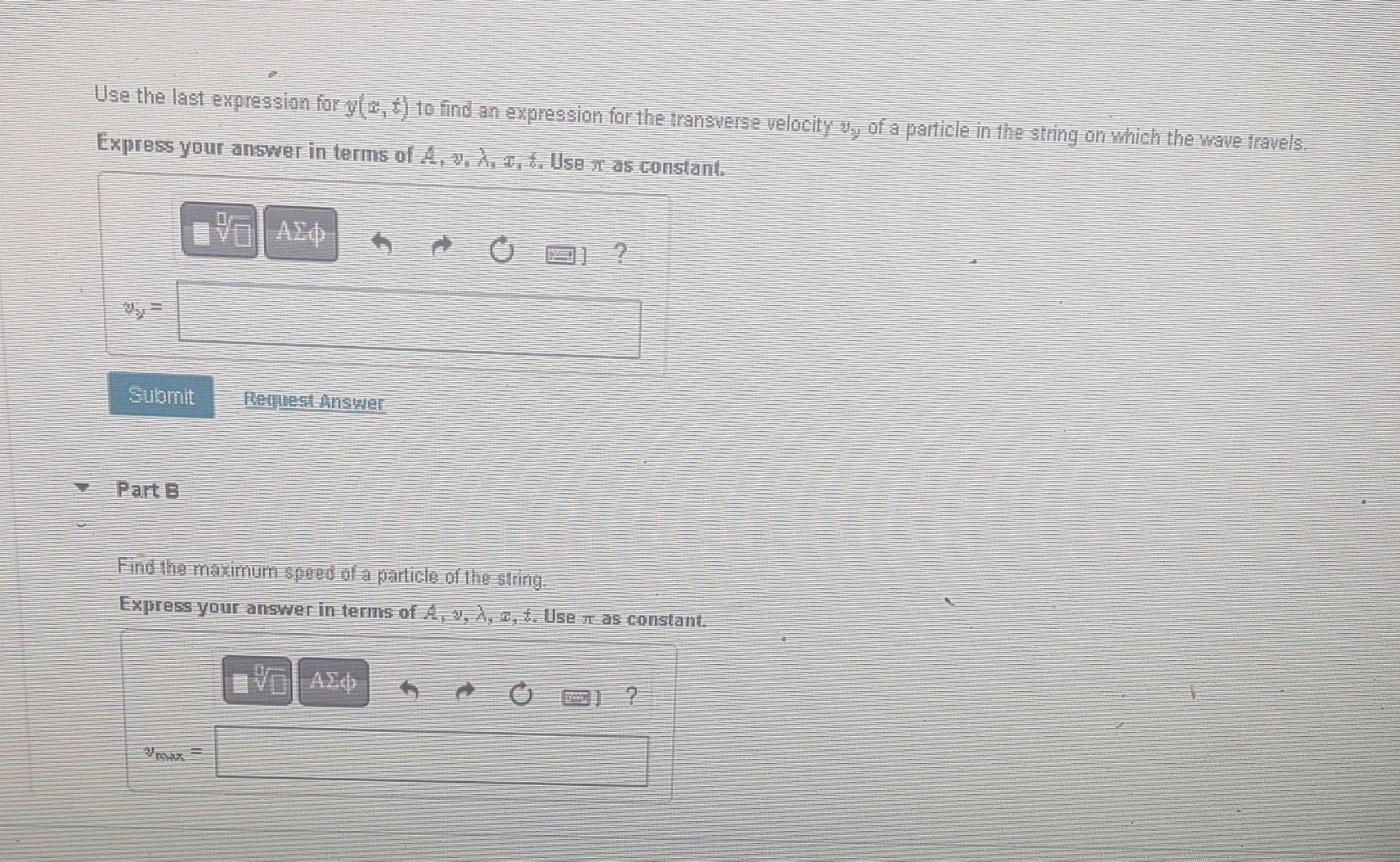 Solved The equation y(x,t)=Acos2πf(vx−t) may be written as | Chegg.com