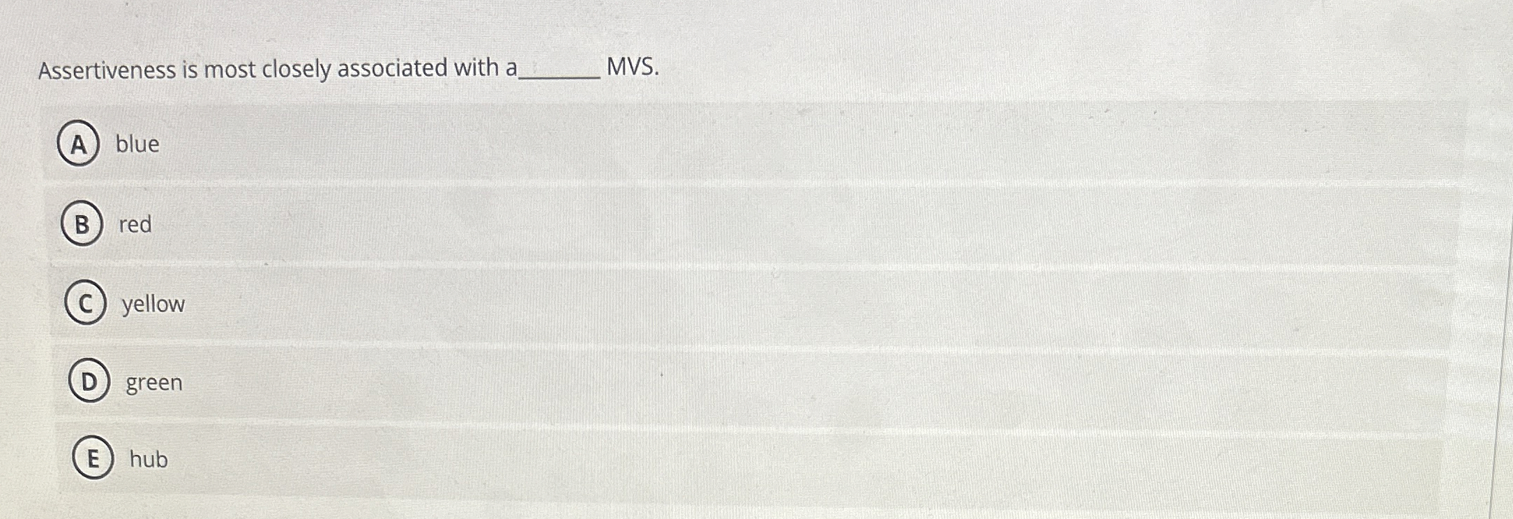Solved Assertiveness is most closely associated with | Chegg.com
