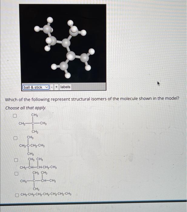 Solved Which of the following represent structural isomers | Chegg.com