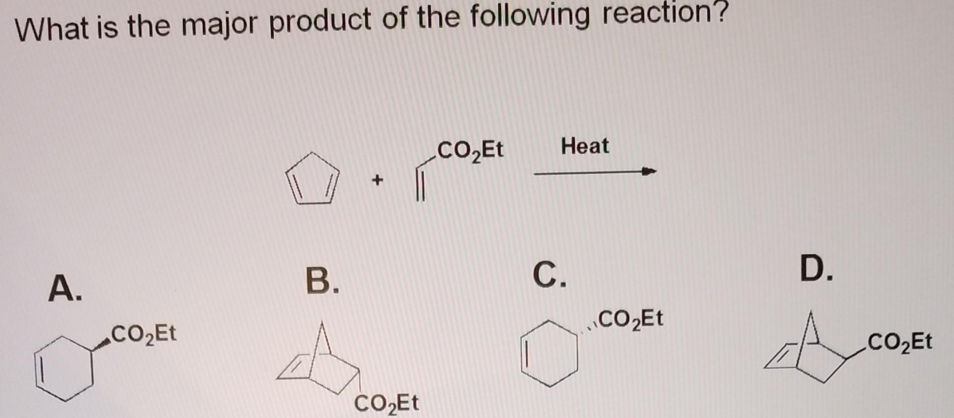 Solved What is the major product of the following reaction? | Chegg.com
