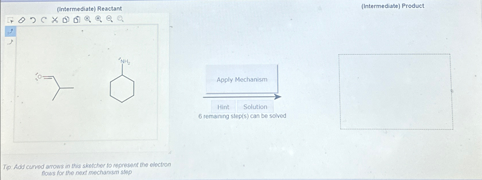 Solved (Intermediate) ﻿Reactant(Intermediate) ﻿ProductTip | Chegg.com