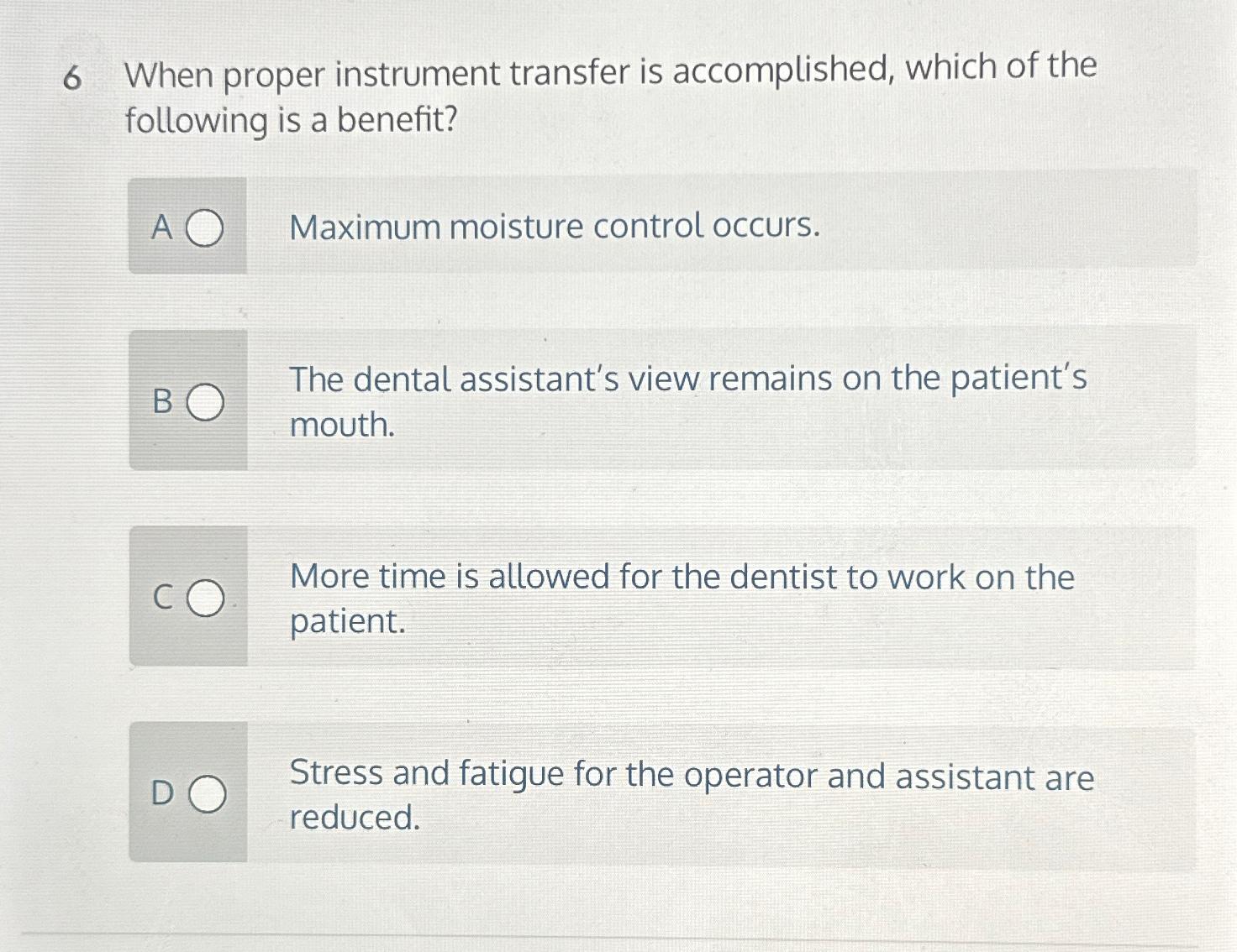 Solved 6 ﻿When proper instrument transfer is accomplished, | Chegg.com