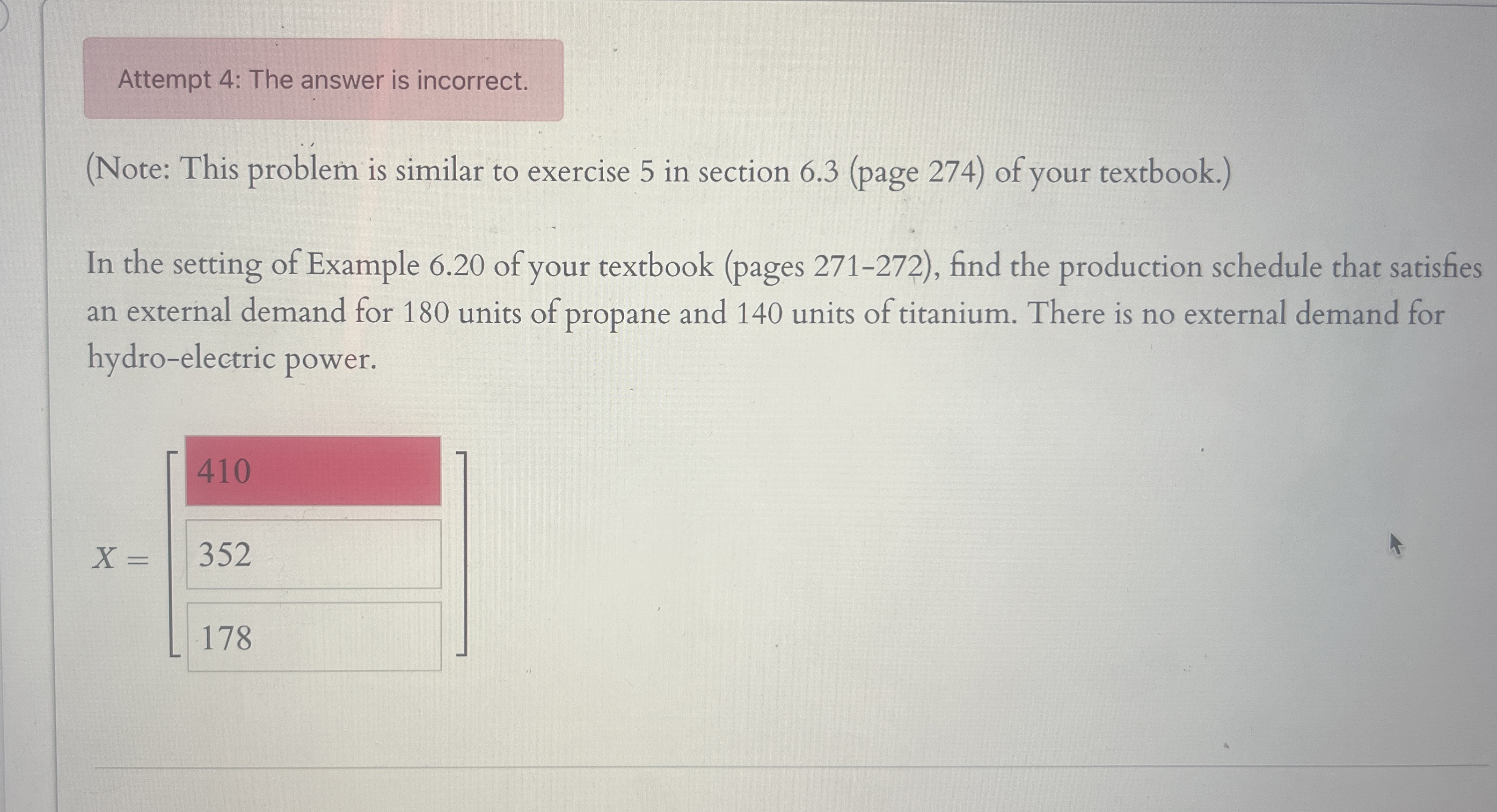 Solved Attempt 4: The answer is incorrect.(Note: This | Chegg.com