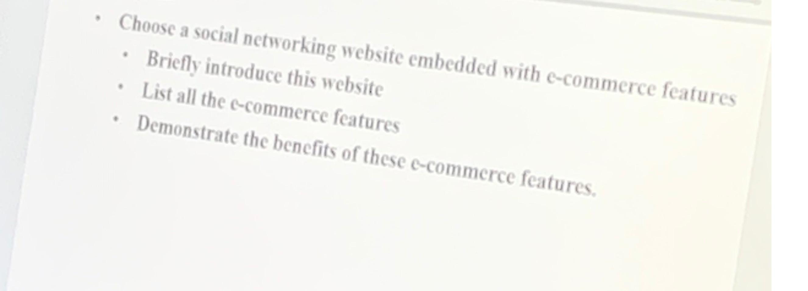 Solved Choose A Social Networking Website Embedded With