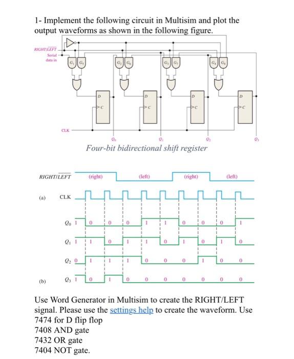 1- Implement the following circuit in Multisim and | Chegg.com