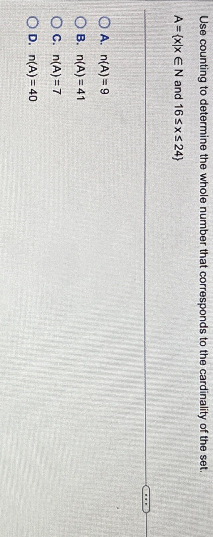 Solved Use counting to determine the whole number that | Chegg.com