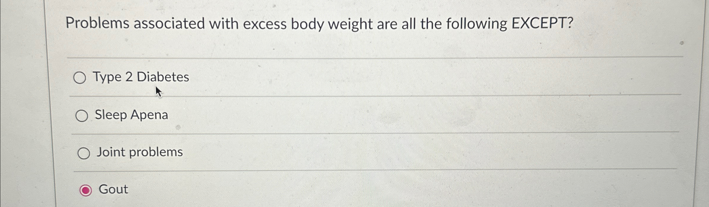Solved Problems associated with excess body weight are all | Chegg.com