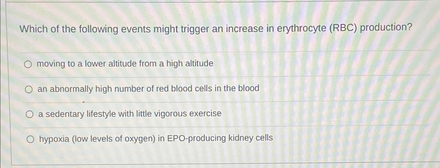 Solved Which of the following events might trigger an | Chegg.com