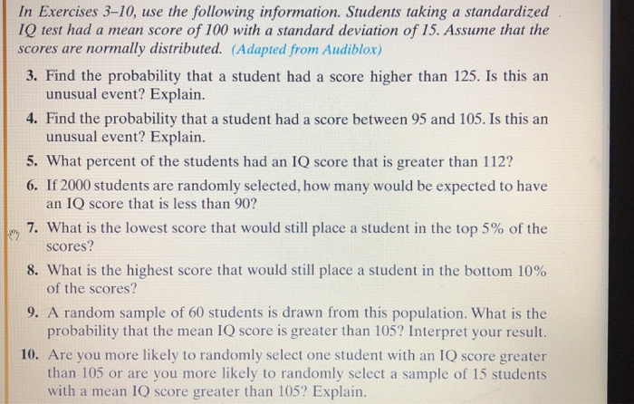 Solved In Exercises 3-10, use the following information. | Chegg.com