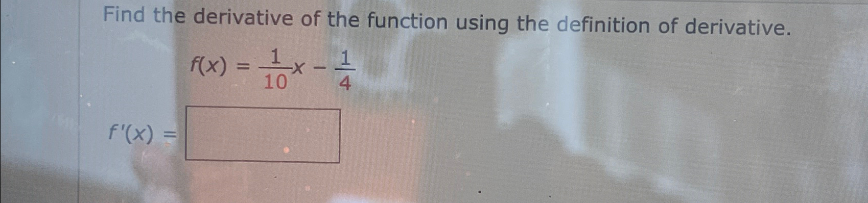 Solved Find the derivative of the function using the | Chegg.com