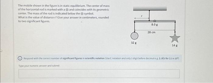 Solved The mobile shown in the figure is in static | Chegg.com