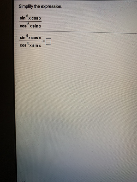 Solved Simplify the expression. sin x cos x cosxsin x | Chegg.com