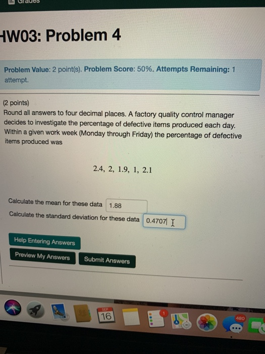 Solved HW03: Problem 4 Problem Value: 2 point(s). Problem | Chegg.com