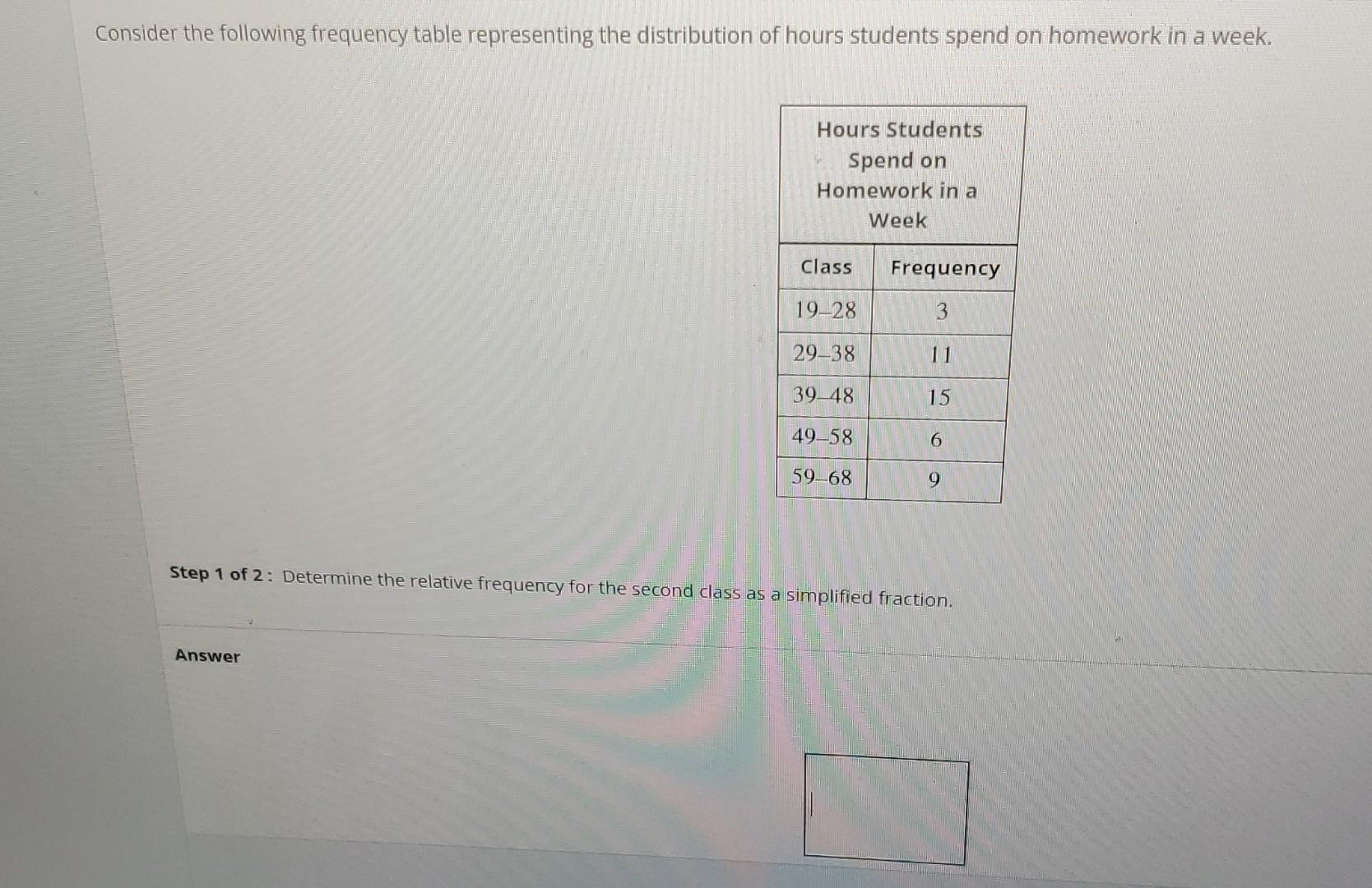 Solved Consider the following frequency table representing | Chegg.com