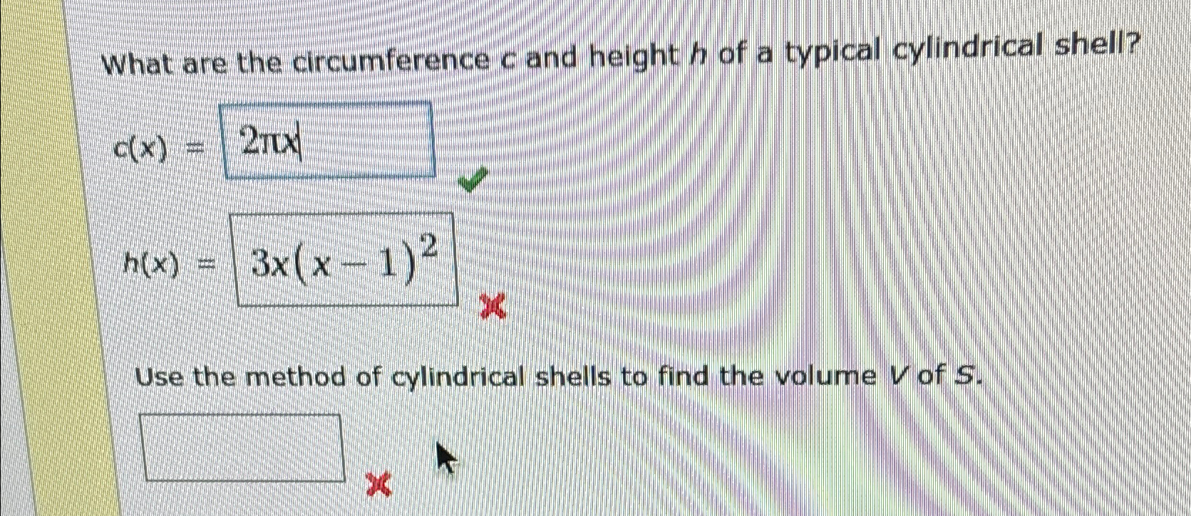 Solved What are the circumference c ﻿and height h ﻿of a | Chegg.com