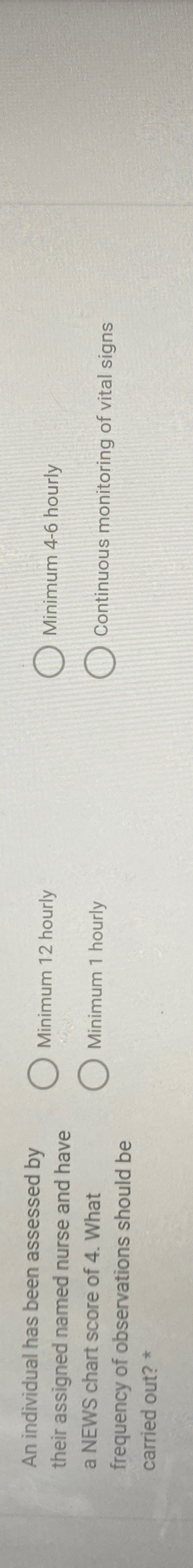 Solved An individual has been assessed by their assigned | Chegg.com