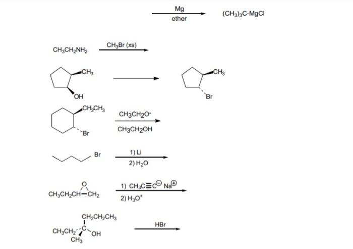 Solved Provide the necessary reactant, reagent/reaction | Chegg.com