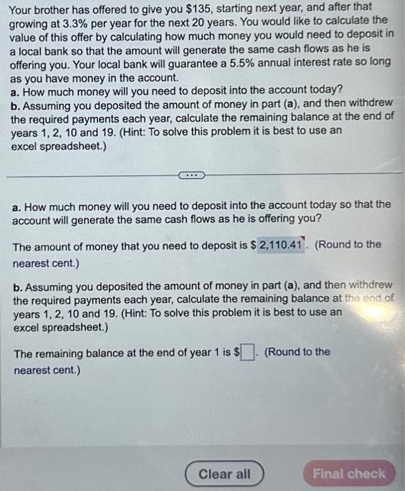 Solved A constant perpetuity with cash flow, C, will have | Chegg.com