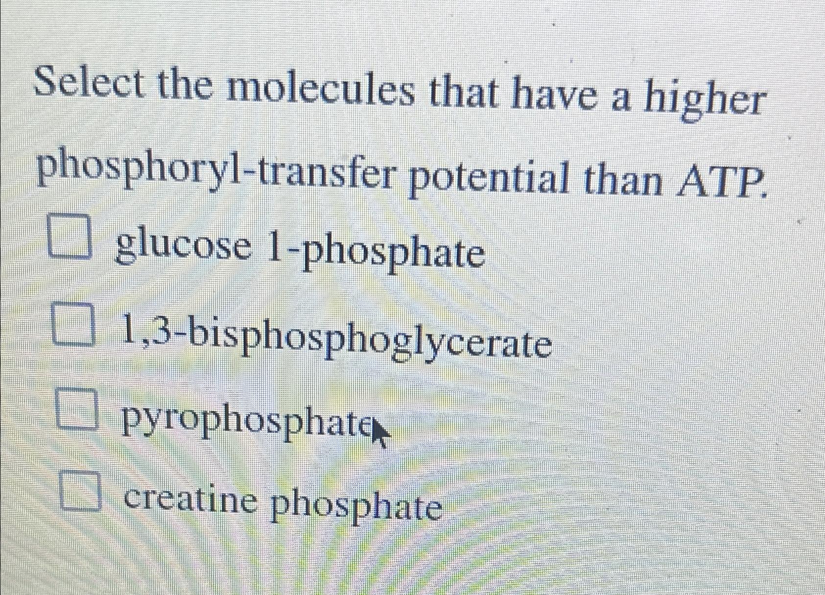 Solved Select the molecules that have a higher | Chegg.com