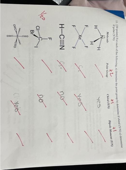 Solved 11. [20 points] For each of the following, a) | Chegg.com