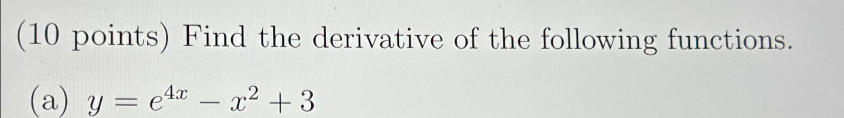 Solved Find the derivative of the following | Chegg.com