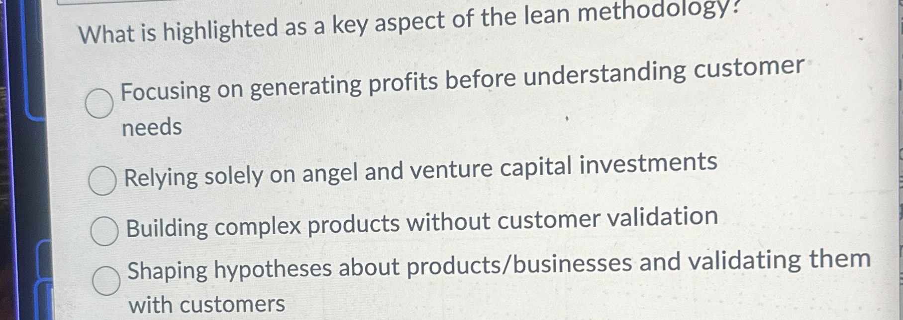 Solved What is highlighted as a key aspect of the lean | Chegg.com