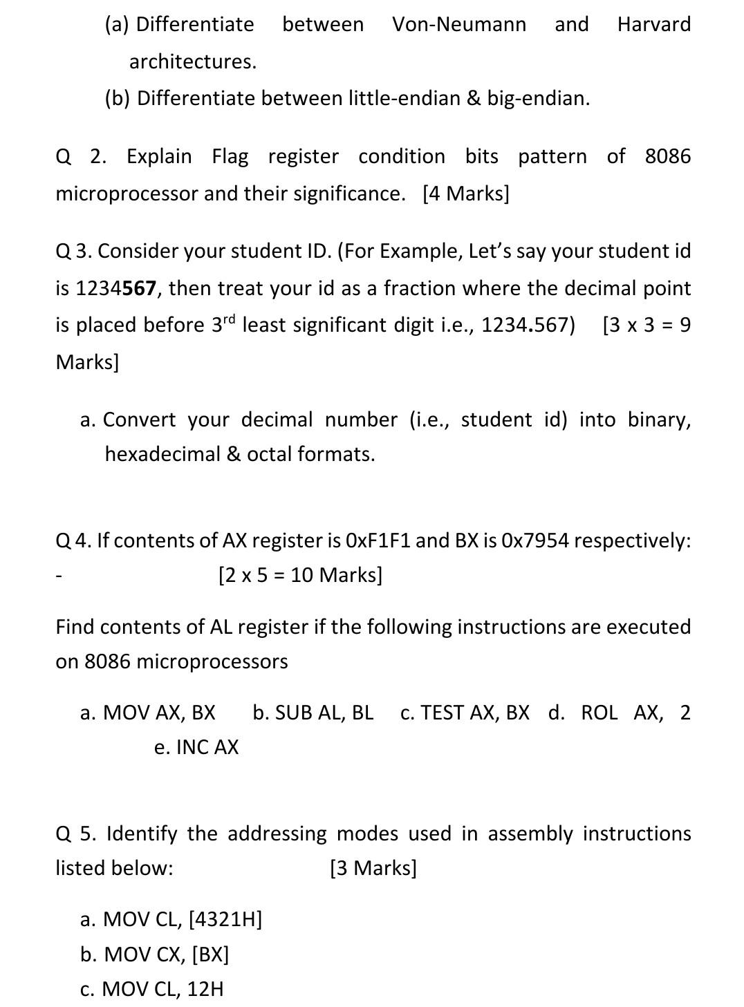 Solved Harvard (a) Differentiate between Von-Neumann and | Chegg.com