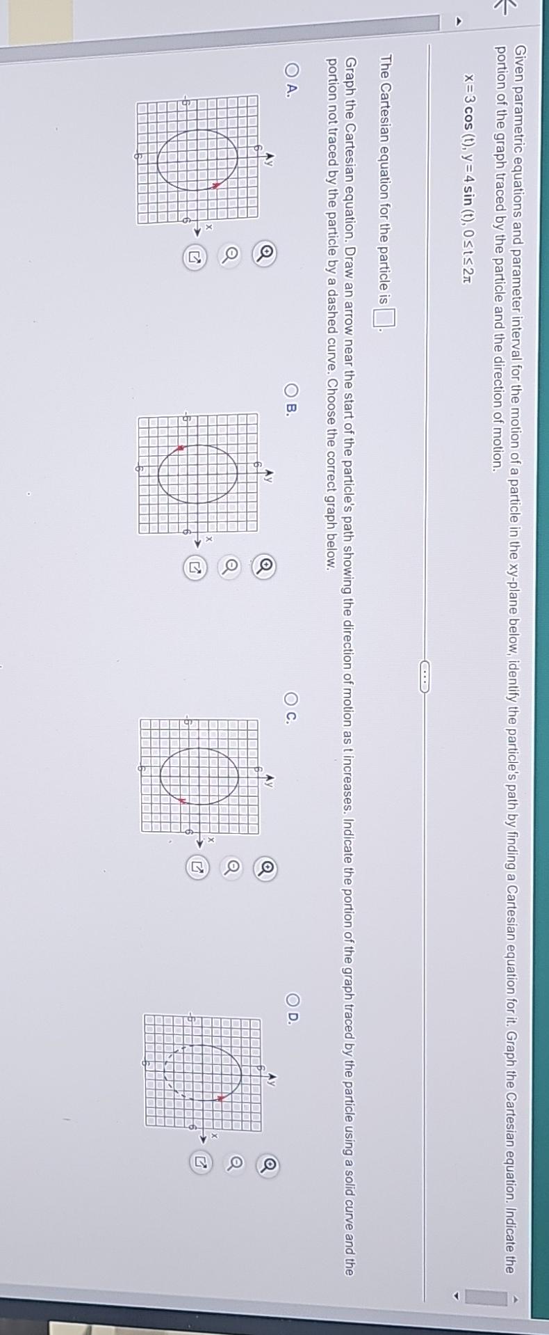 Solved Given parametric equations and parameter interval for | Chegg.com