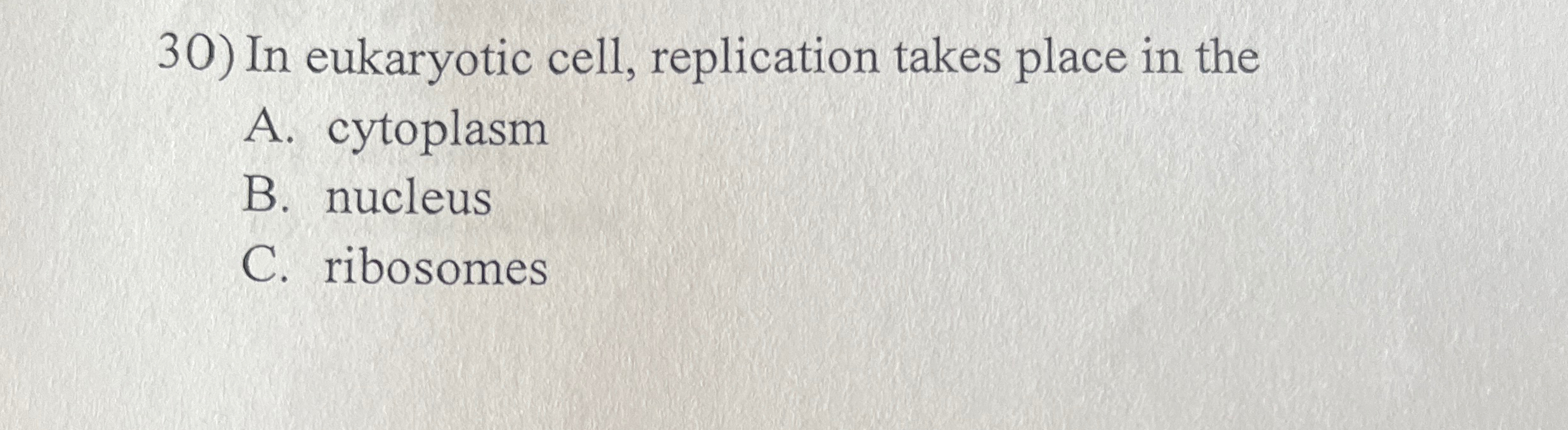 Solved In eukaryotic cell, replication takes place in theA. | Chegg.com