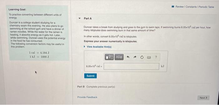 Solved Review Constants Periodic Table Part A Learning Goal: | Chegg.com