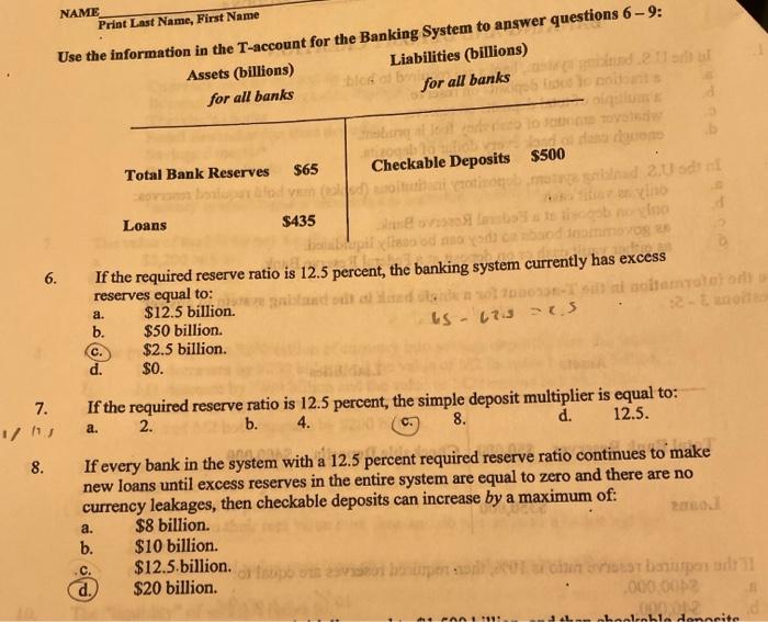 Solved Can someone explain the formula to #8 and how to get | Chegg.com