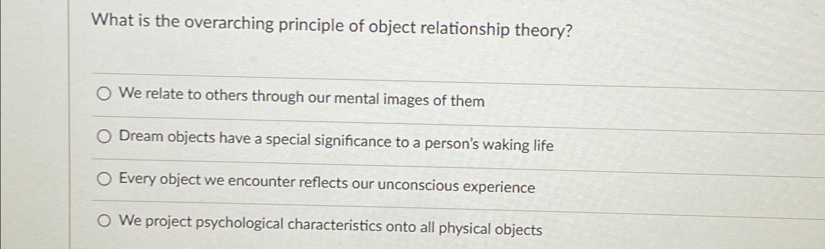 Solved What is the overarching principle of object | Chegg.com