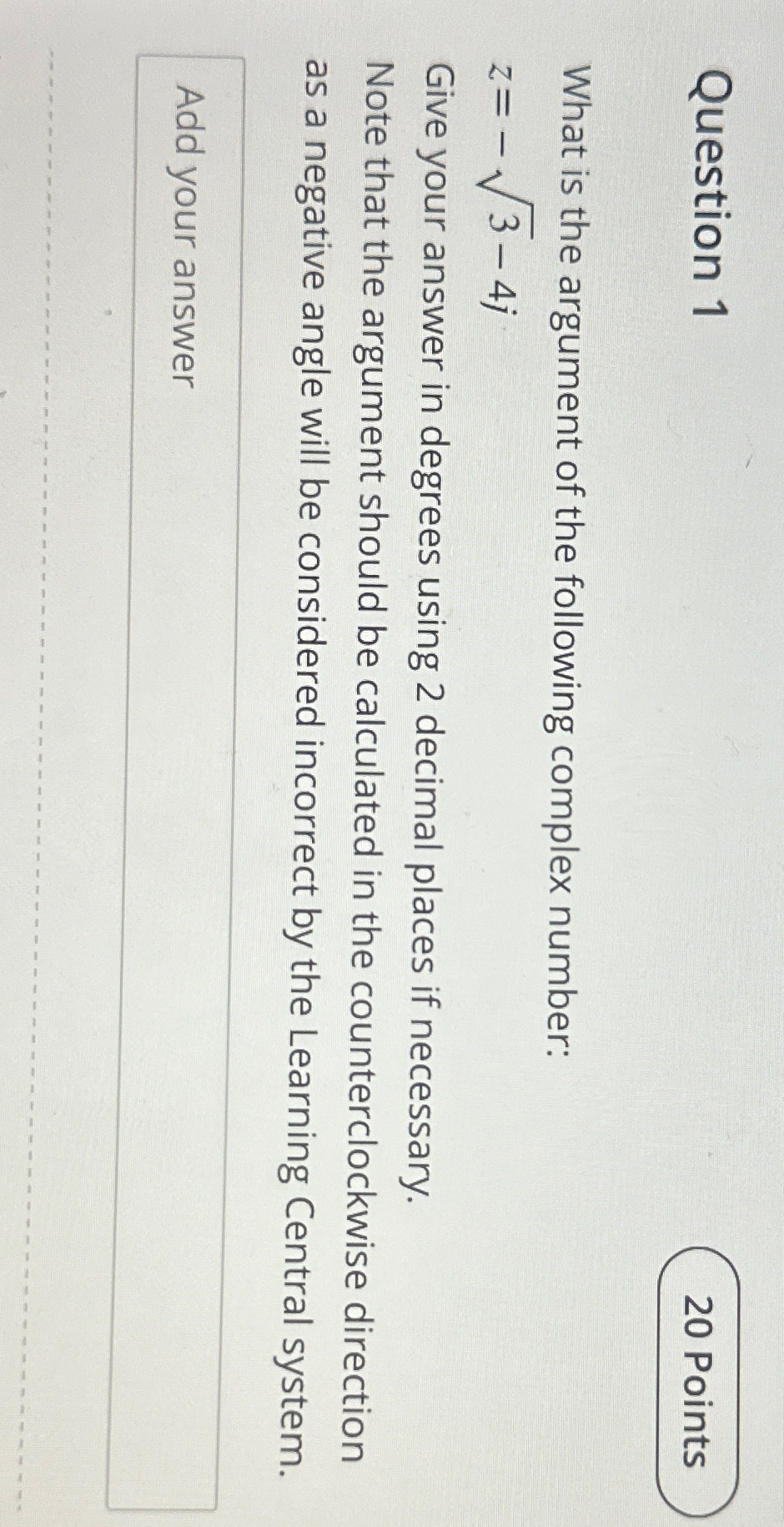 Solved Question 1What is the argument of the following | Chegg.com