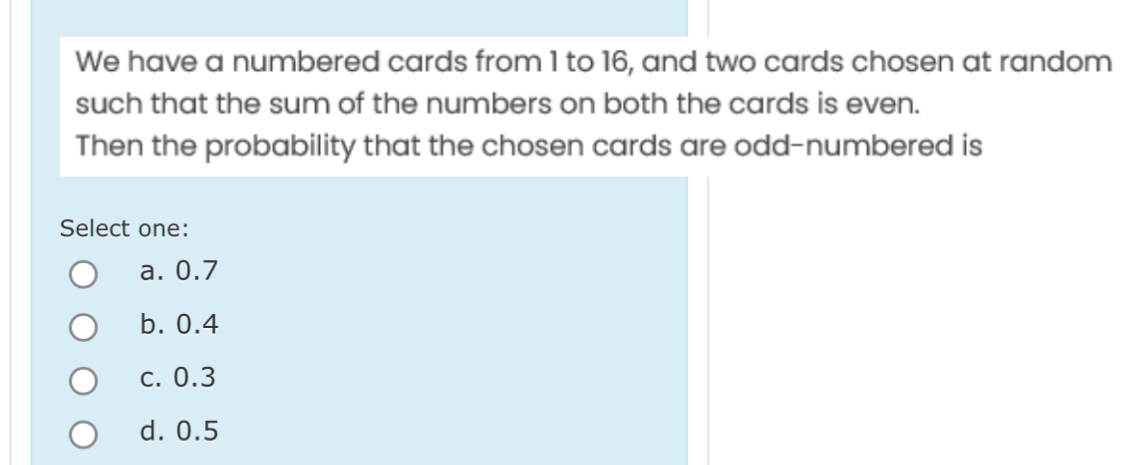 Solved We have a numbered cards from 1 ﻿to 16 , ﻿and two | Chegg.com