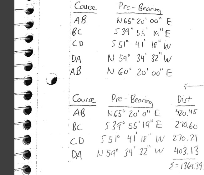 Solved calculate departure and latitude and apply the | Chegg.com