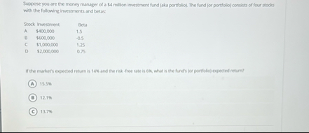 Solved Suppose you are the money manager of a 54 ﻿milion | Chegg.com