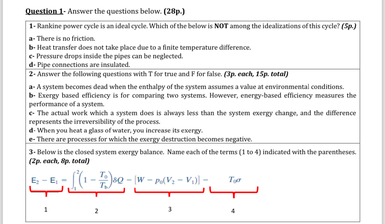 Solved Question 1- ﻿Answer the questions below. (28p.)1- | Chegg.com