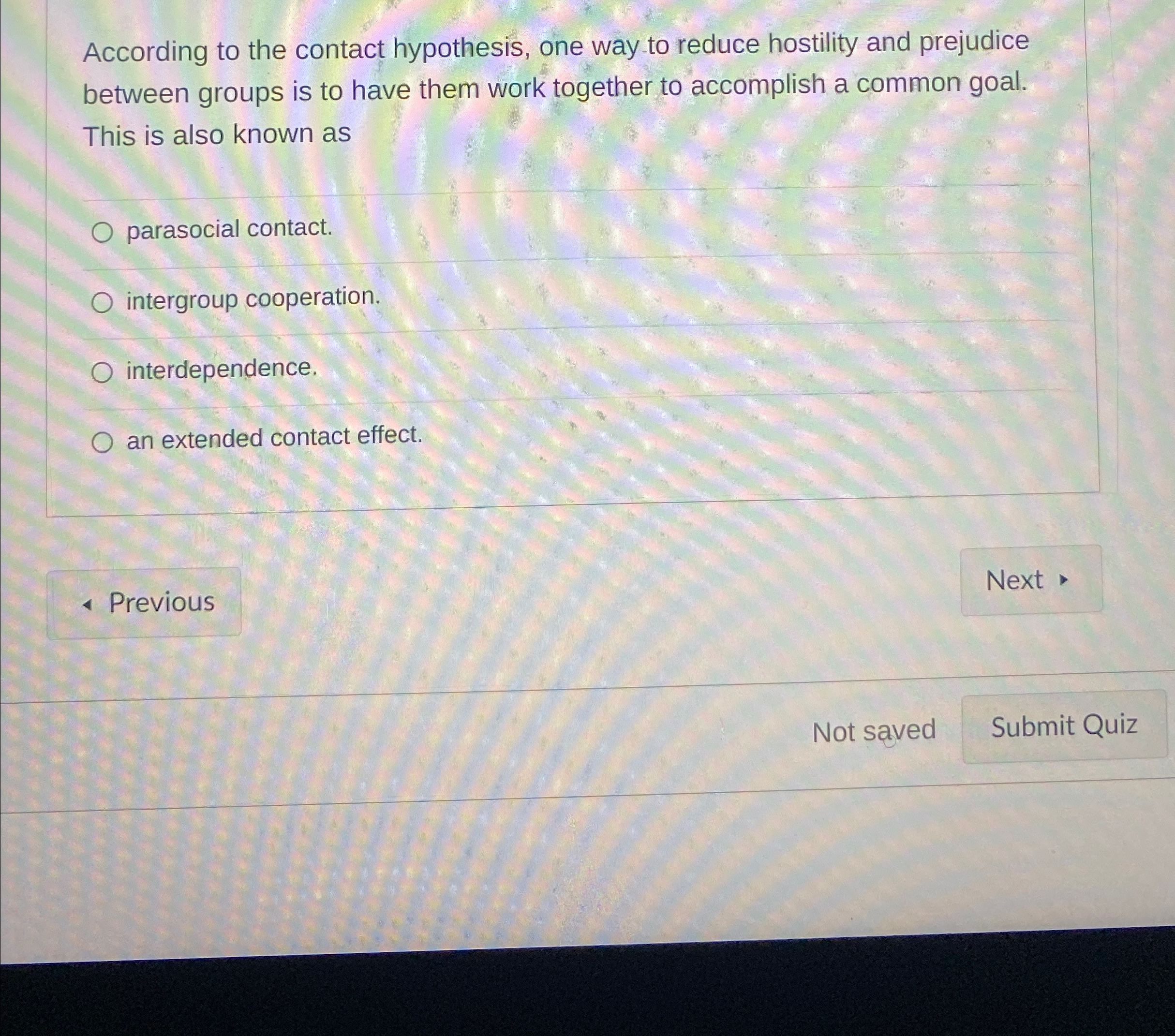 Solved According to the contact hypothesis, one way to | Chegg.com