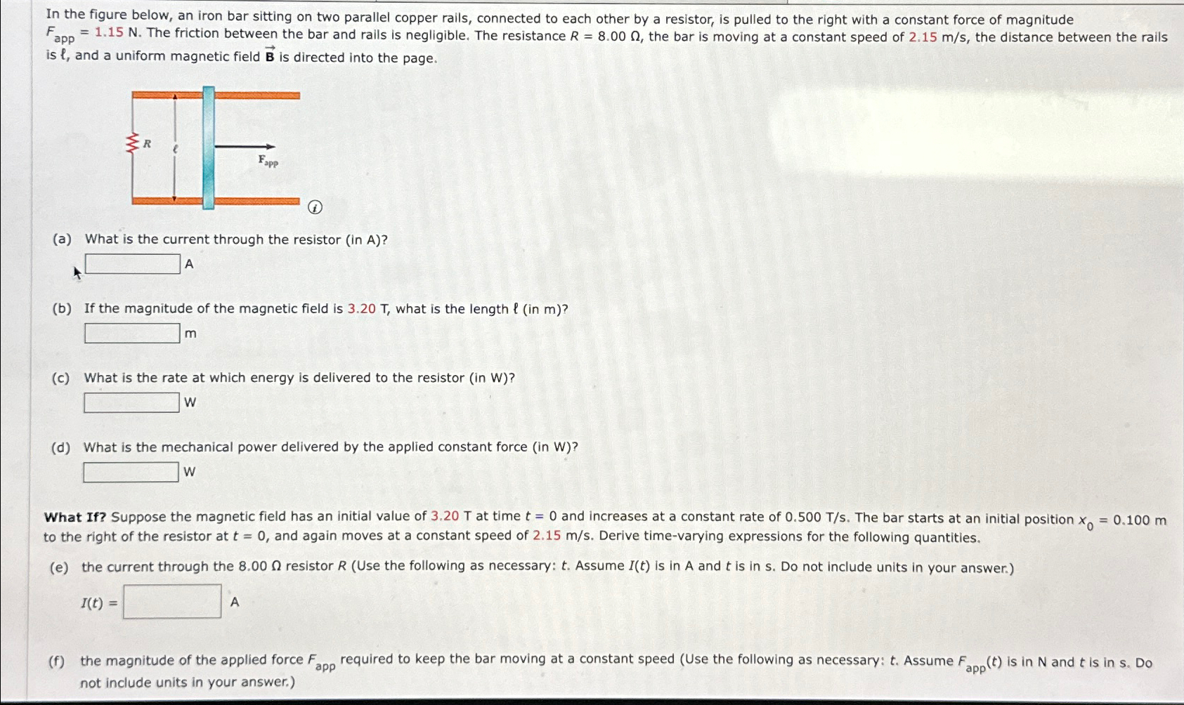 Solved In the figure below, an iron bar sitting on two | Chegg.com