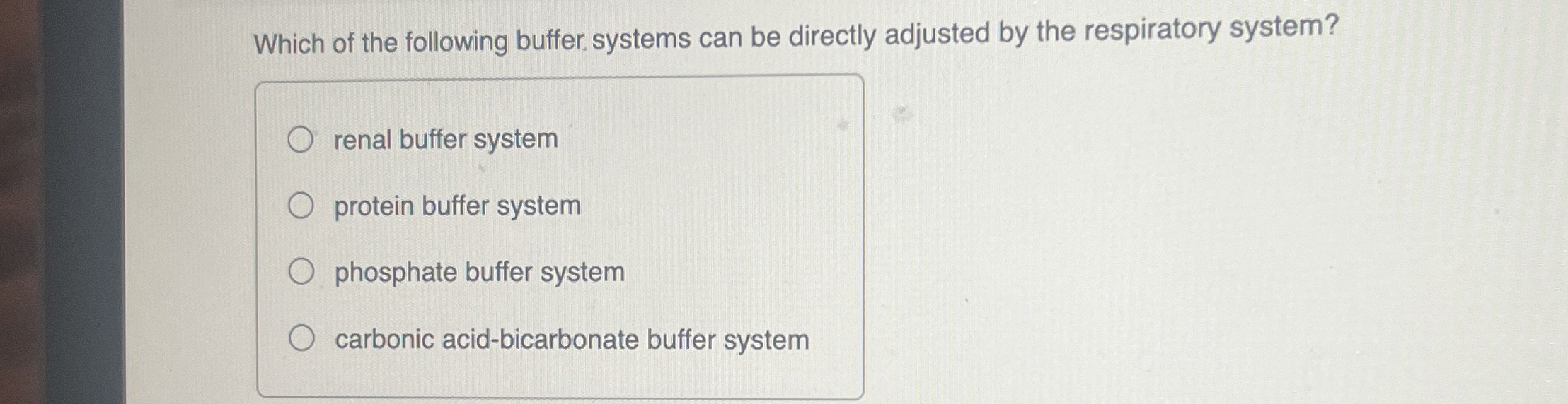 Solved Which of the following buffer. systems can be | Chegg.com