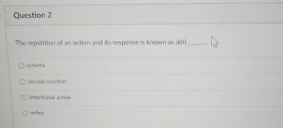 Solved Question 2The repetition of an action and its | Chegg.com
