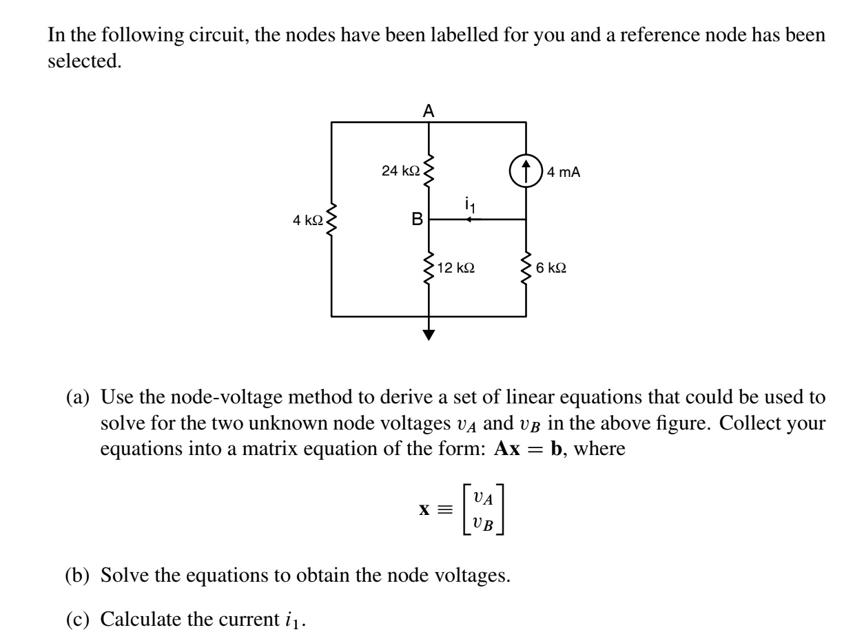 A ﻿use The Node Voltage Method To ﻿derive A Set Of 0240